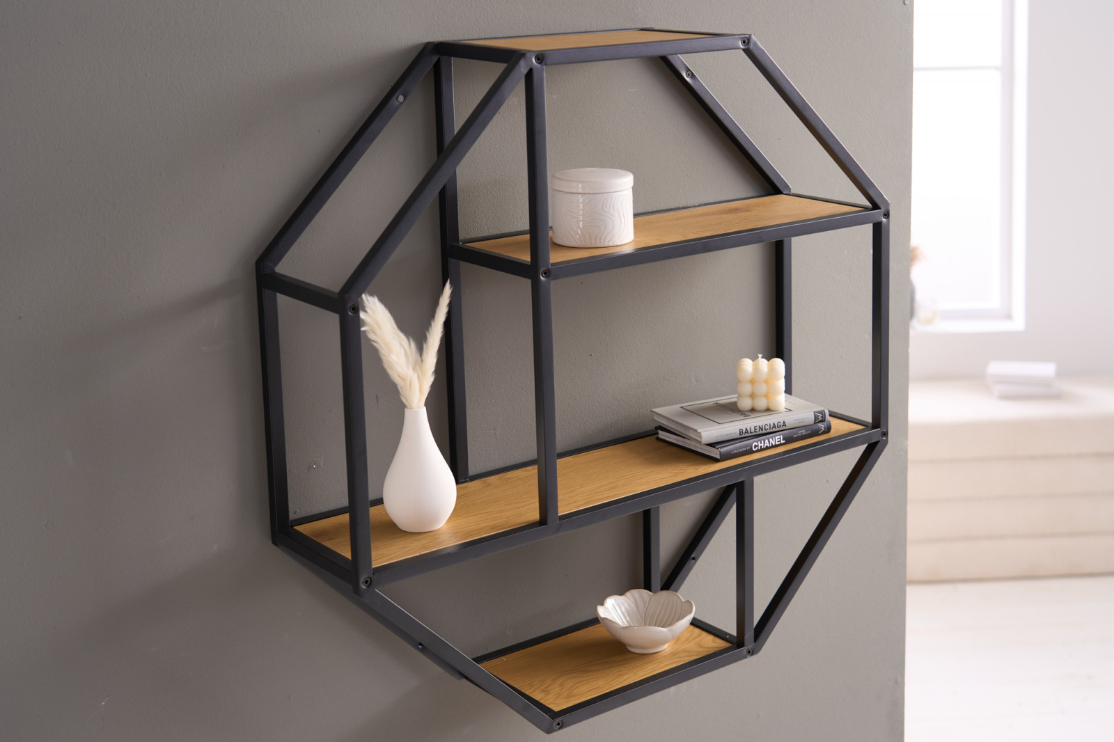 SLIM LINE modern fali polc - 77cm - tölgy | Modern fali polc | Trendi ...