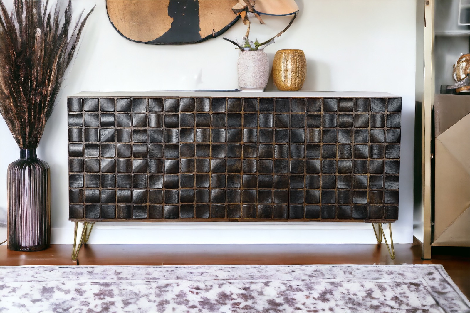 FIDEL design mangófa komód-160cm | Exkluzív mangófa komód| Három ...